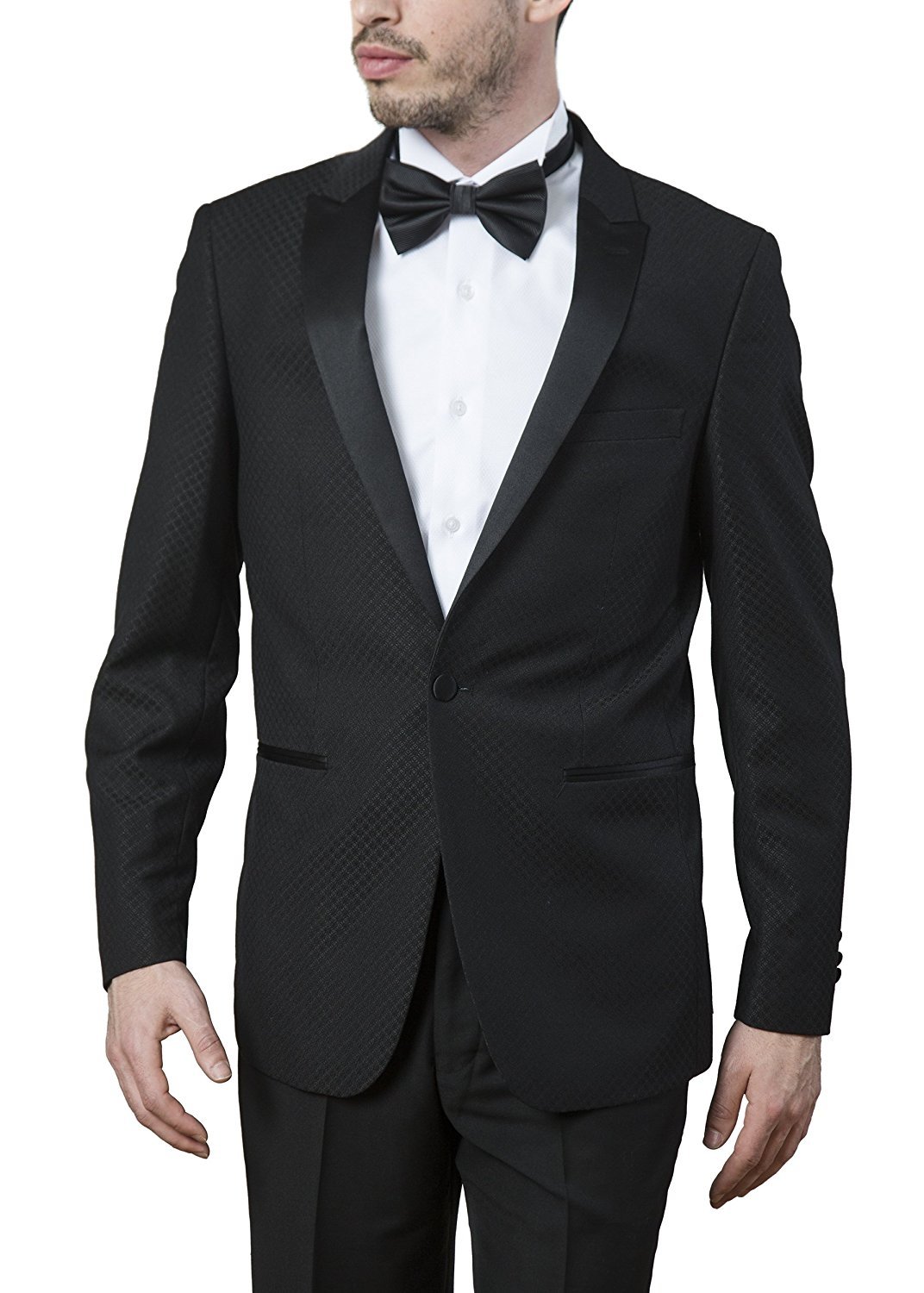 London Fog Men's Peak Lapel Regular Fit Two Piece Tuxedo Suit | eBay