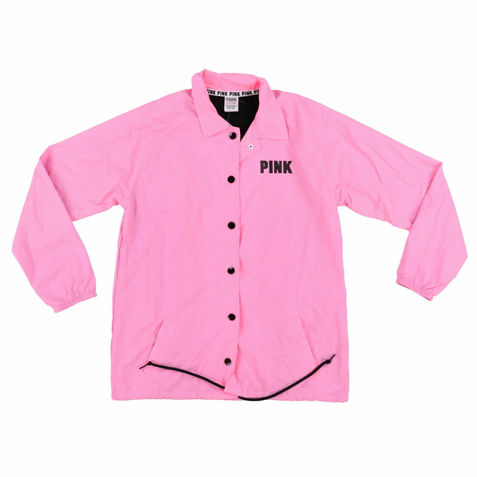 Victoria's Secret Pink Coach Jacket Coat Casual Windbreaker Outerwear ...