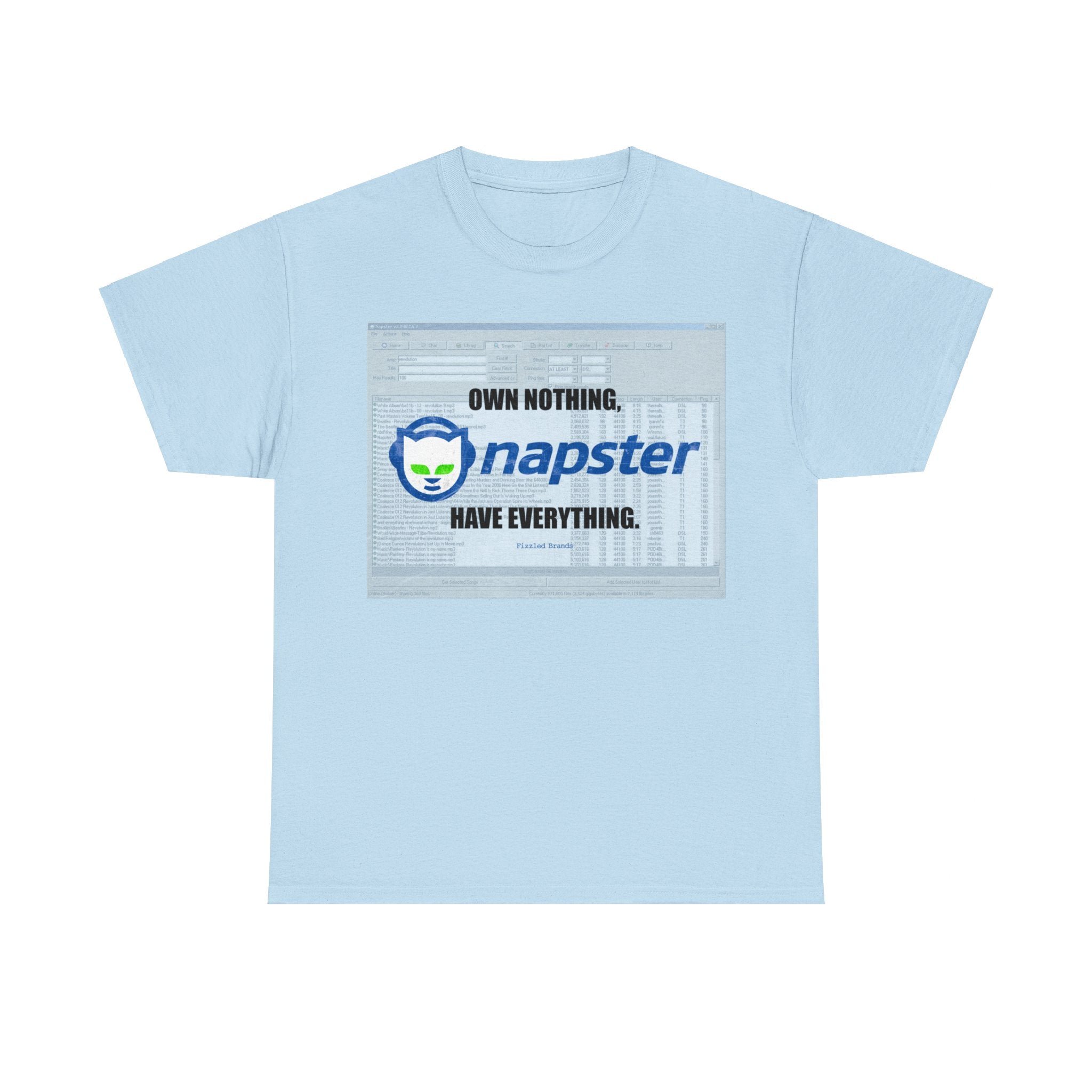 Napster Own Nothing Have Everything Logo T-Shirt, Nostalgic Tee