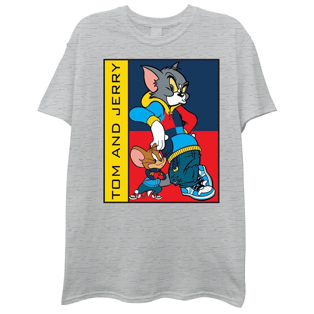 Tom and Jerry kurzarmeliges Herren T Shirt mit Rundhalsausschnitt Unisex Erwach