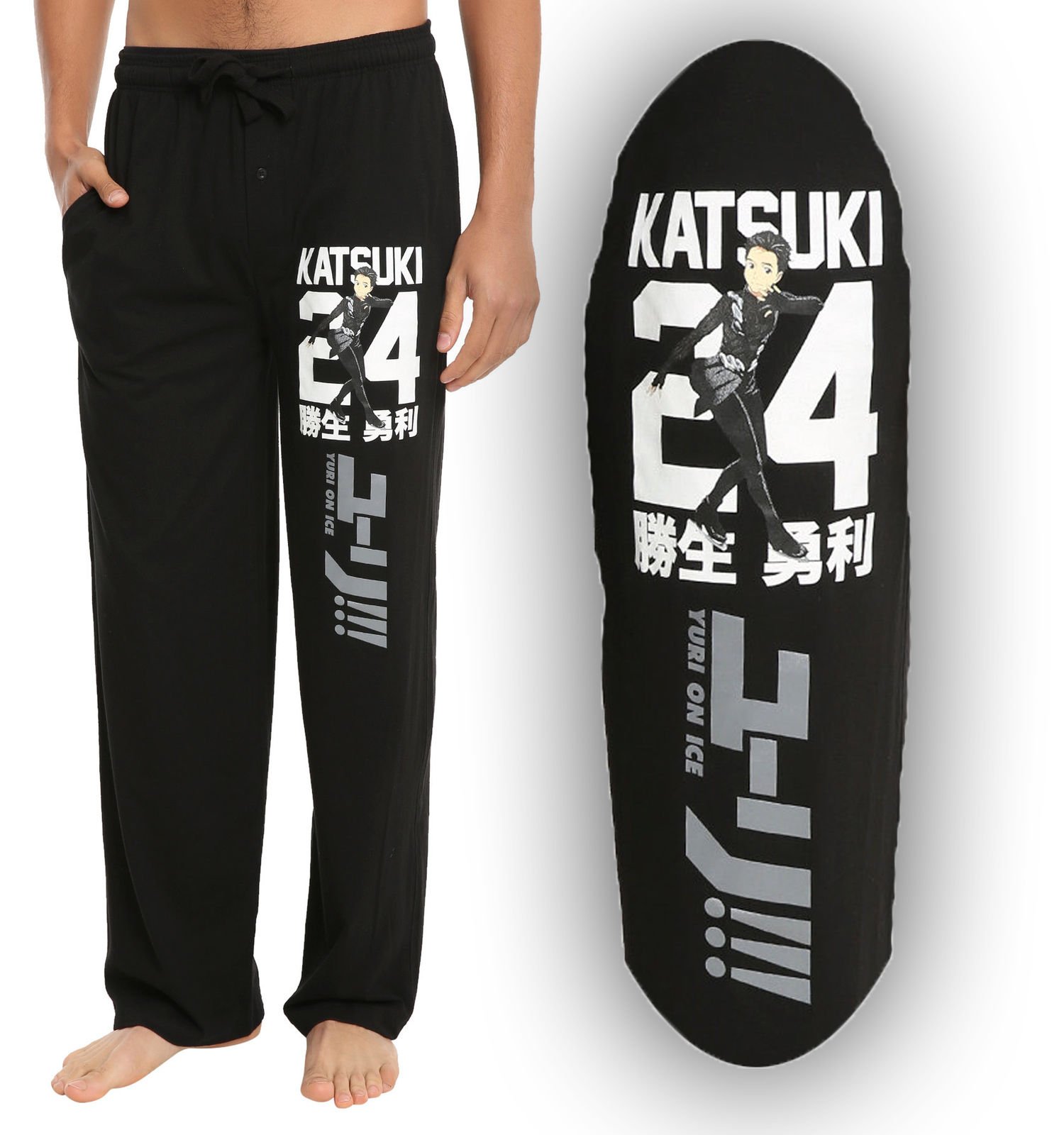 Mens Womens NEW Yuri Katsuki 24 Yuri On Ice Pajama Lounge Pants Size S ...