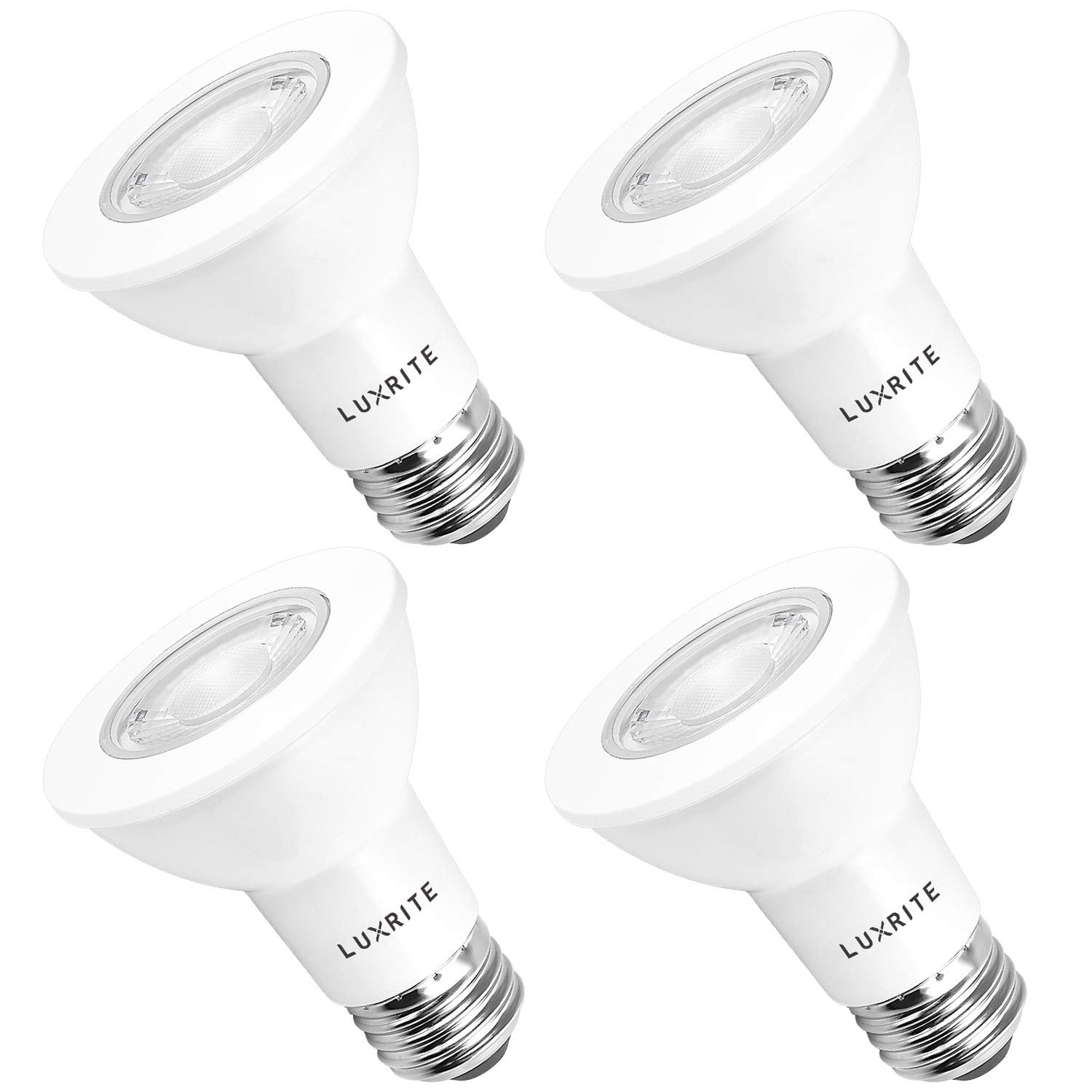 Luxrite PAR20 LED Light Bulb 50W Equivalent Dimmable 4000K 460lm E26 ... Luxrite PAR20 LED Light Bulb 50W Equivalent Dimmable 4000K 460lm E26 ...