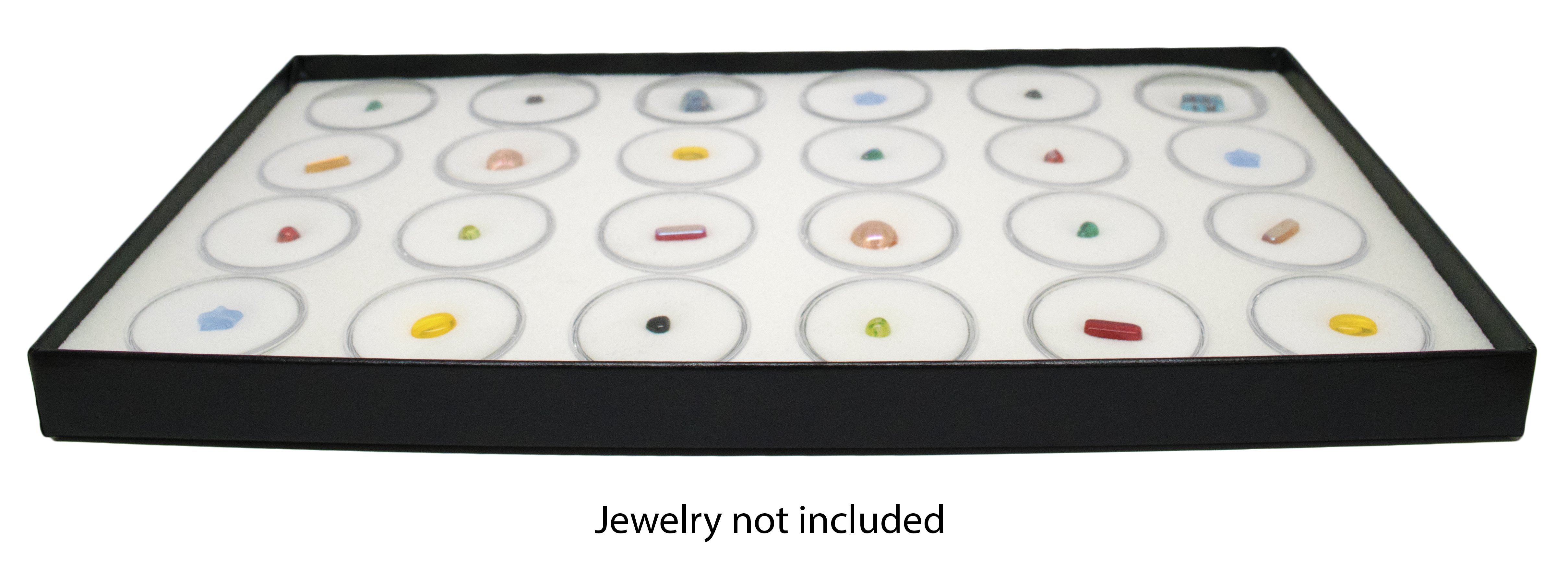 Novel Box Jewelry Stackable Black Plastic Utility Tray With Gem Jar Insert | eBay