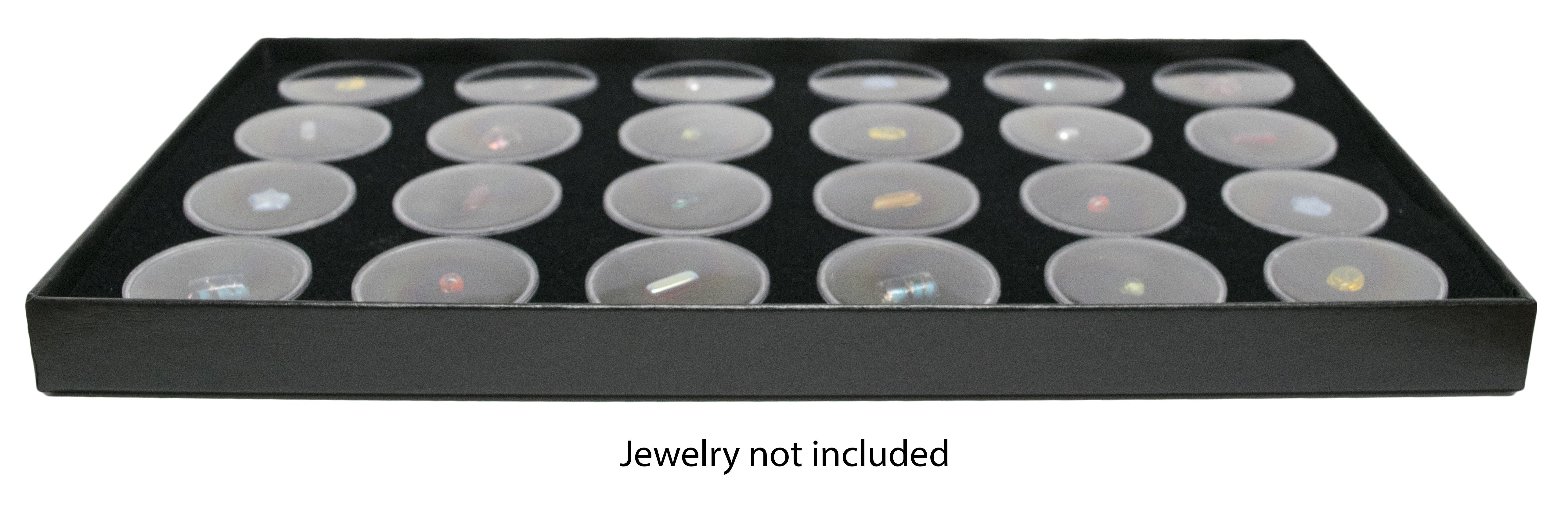 Novel Box Jewelry Stackable Black Plastic Utility Tray With Gem Jar ...