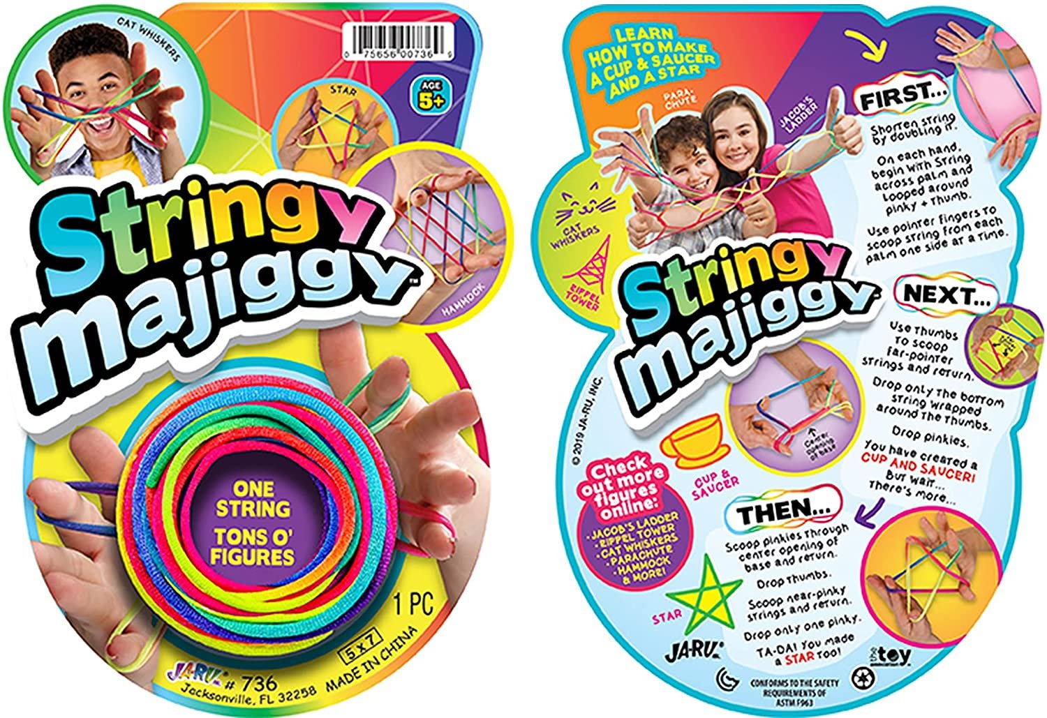 Cats Cradle String Game Fingers Fun. Finger Games Fidget Toy Family ...