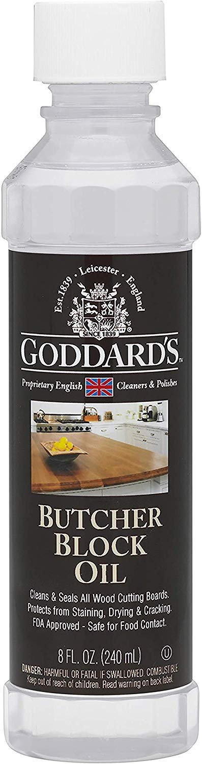 Goddard's 707322 8 Oz. Butcher Block Oil - Wood Cutting Board Cleaner ...
