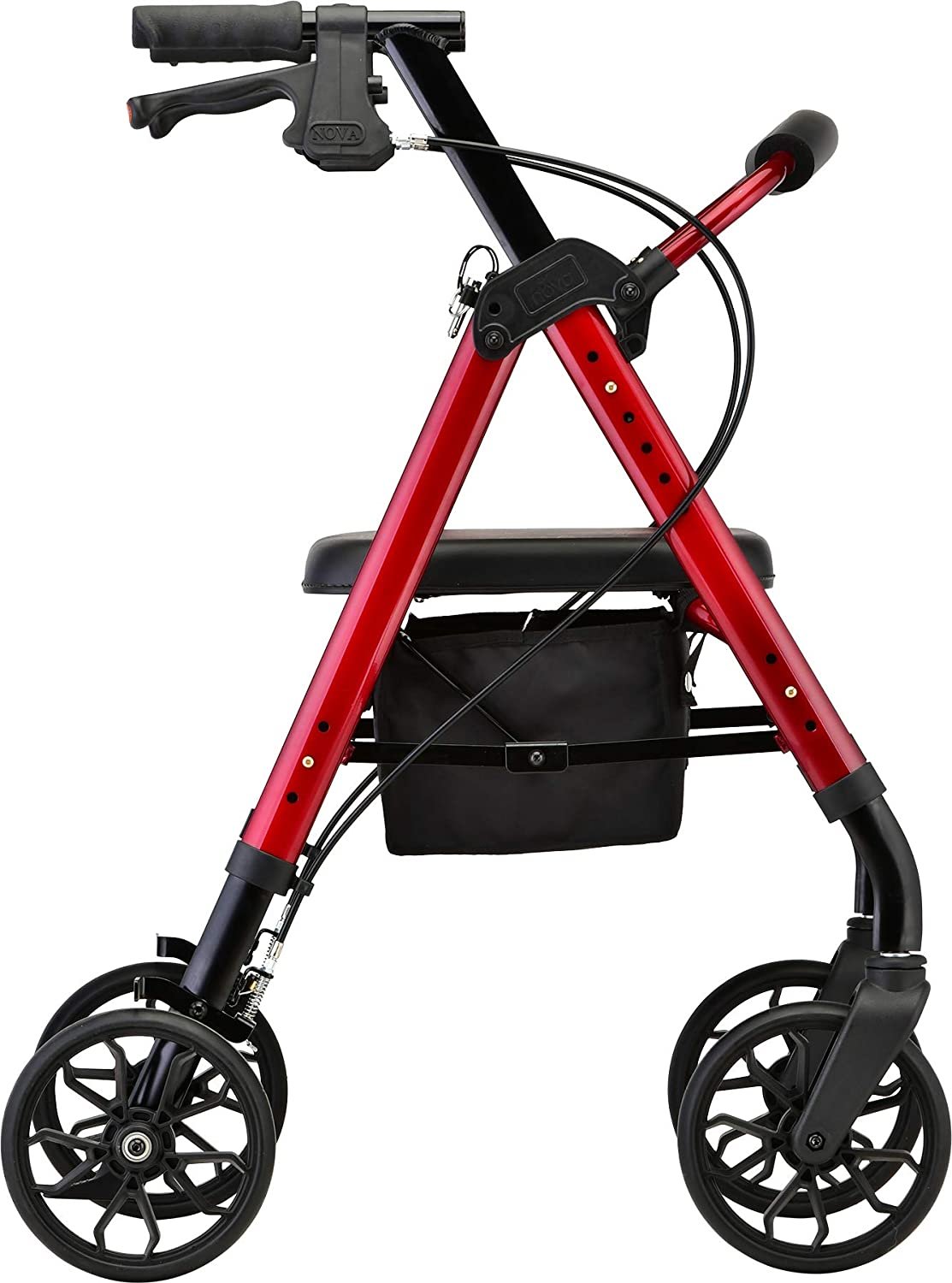 NOVA Medical Products Star 8 Rollator Walker with Perfect Fit Size ...
