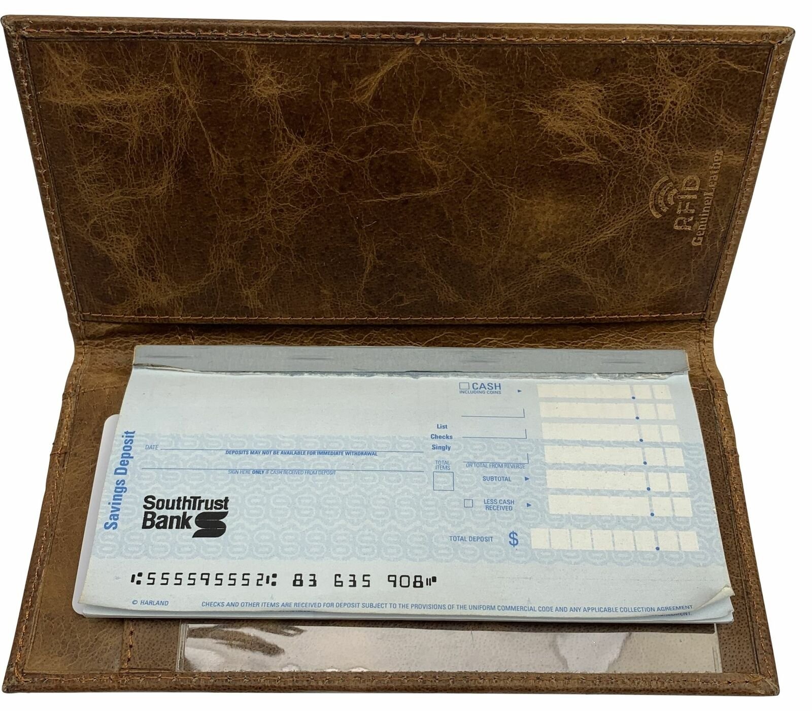 Genuine Leather Checkbook Cover For Men & Women Checkbook Holder Wallet ...