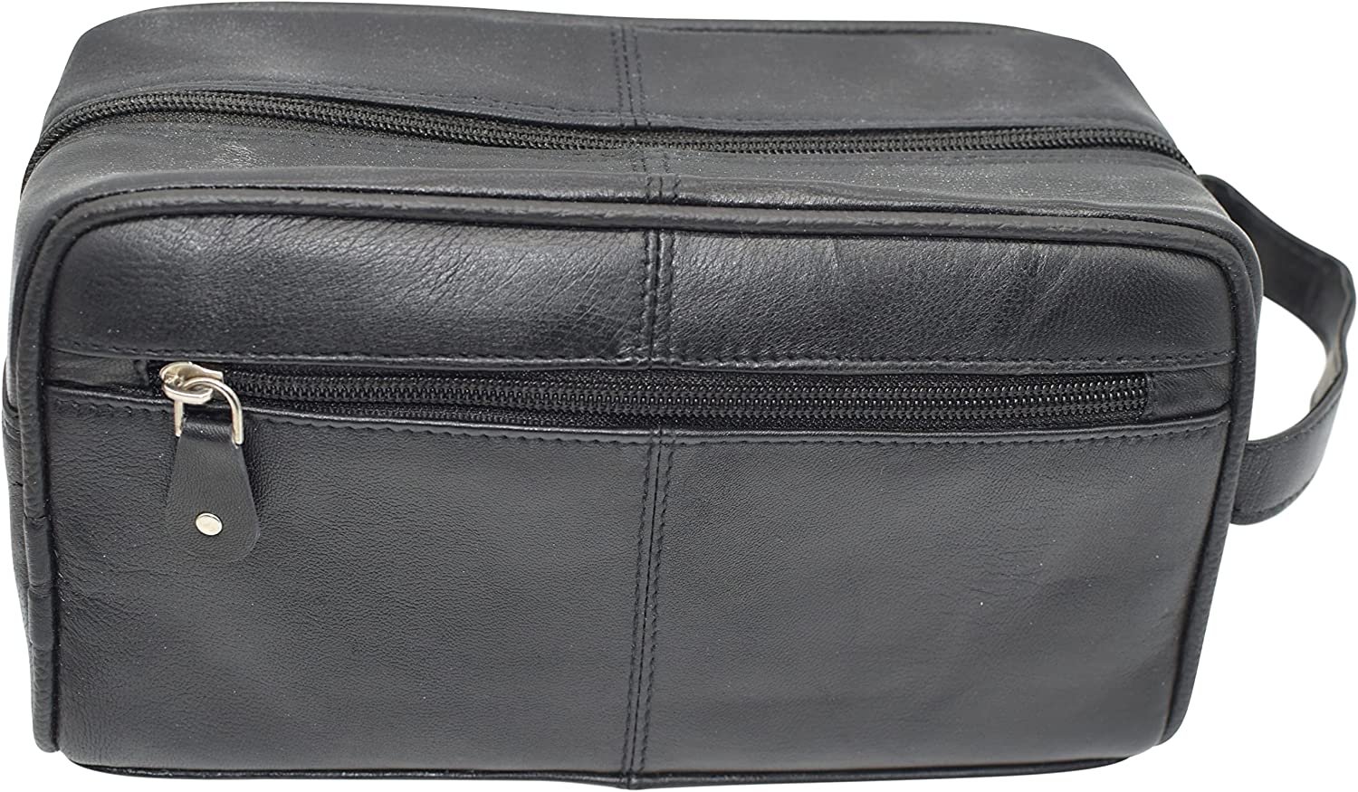 Travel Toiletry Bag Genuine Leather Dopp Kit Travel Organizer For Men ...